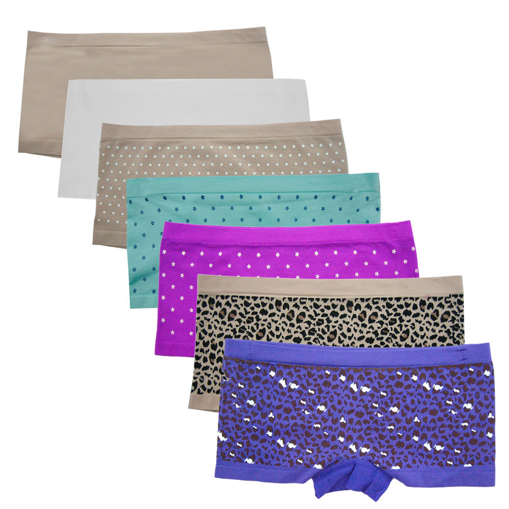 Seamless Printed Boyshort 5Pk 362 | FEM Intimates